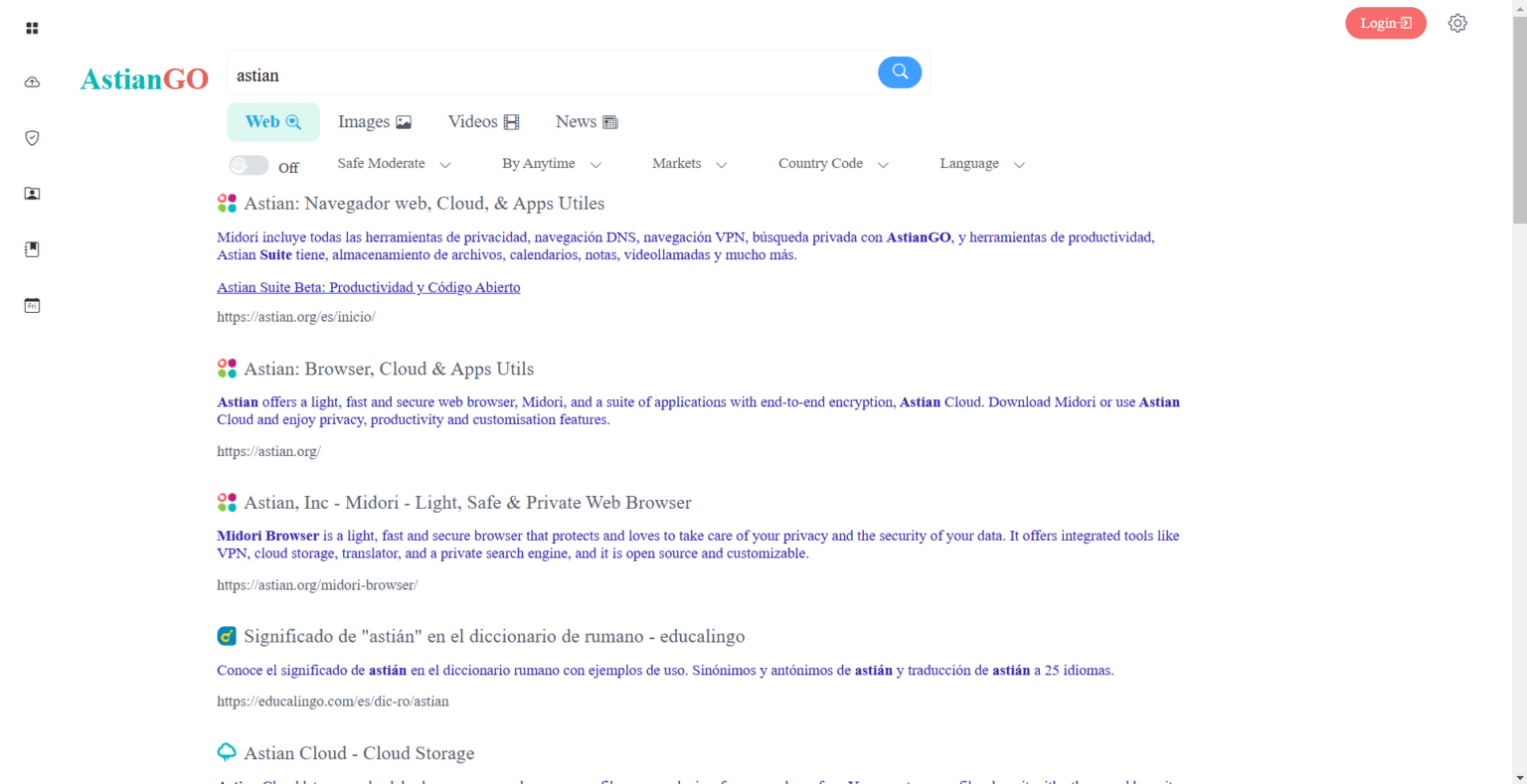 Astian, Inc - AstianGO un buscador sin censura